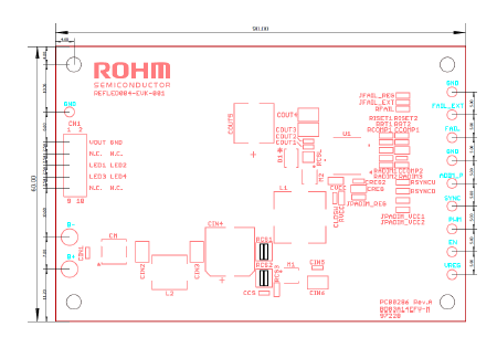 REFLED004 4ch White LED driver BD83A14EFV-M reference design for ...