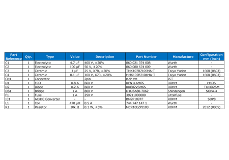 REFACDC006 Non-Isolation Buck Converter PWM method Output 3W 18V Reference Design