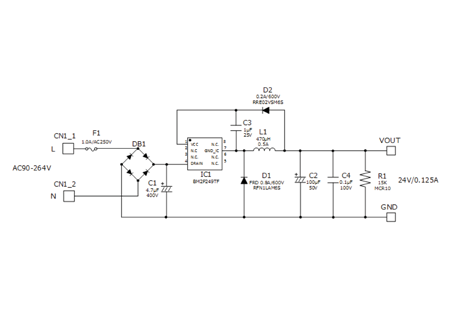 REFACDC008 Non-Isolation Buck Converter PWM method Output 3W 24V ...